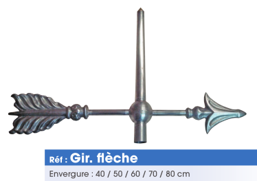 Conception et fabrication de girouettes en plomb, zinc et cuivre SFOM